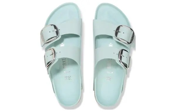 BIRKENSTOCK Arizona Big Buckle Nubuk Leather Sandals - Teal