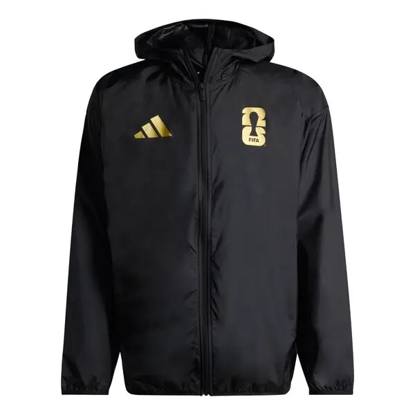 Adidas Fifa World Cup 2026 Official Emblem Windbreaker Jacket - Black