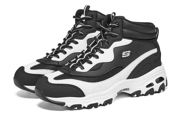Sketchers D'lites 1.0 High Top Sneakers - Black/white