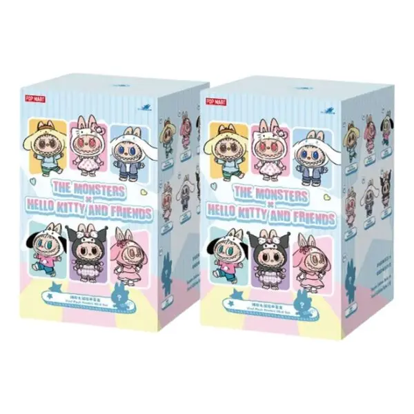 POP MART The Monsters X Hello Kitty And Friends Series Vinyl Plush Pendant Sealed Case - Multi-color