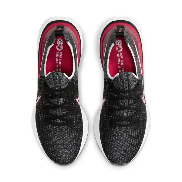 Nike React Infinity Run Flyknit Athletic Sneakers - Black/red