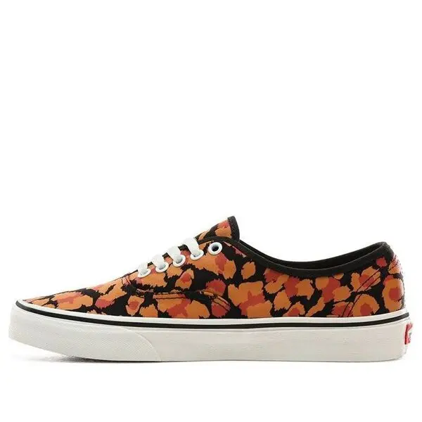VANS Authentic Leopard Print Lace-up Sneakers - Black/red