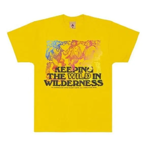 Nike Alphabet Printing Athleisure Casual Sports Short Sleeve - Yellow