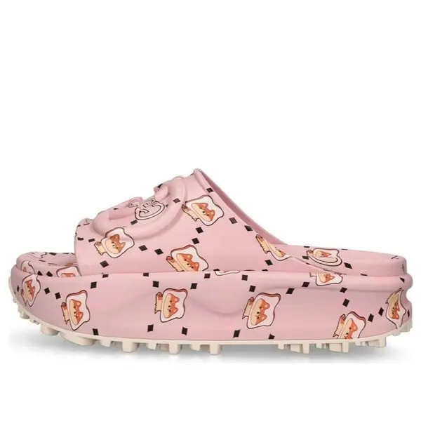 Gucci X Pikarar Slide Sandal Gg Animal Print - Light Pink