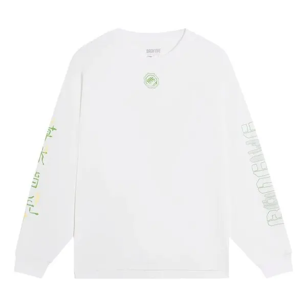 LI-NING Badfive Graphic Long Sleeve T-shirt 'white