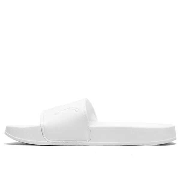 PUMA Leadcat Patent Slide Sandals - White
