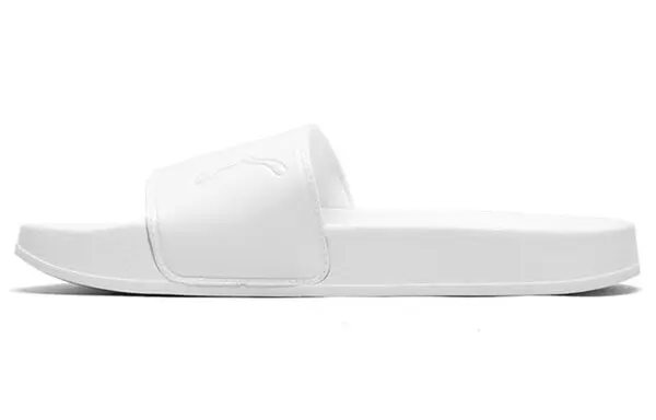 PUMA Leadcat Patent Slide Sandals - White