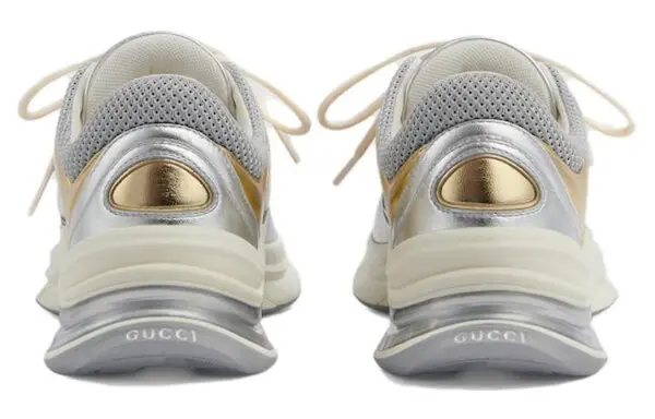 Gucci Run Sneaker Metallic Leather - Silver