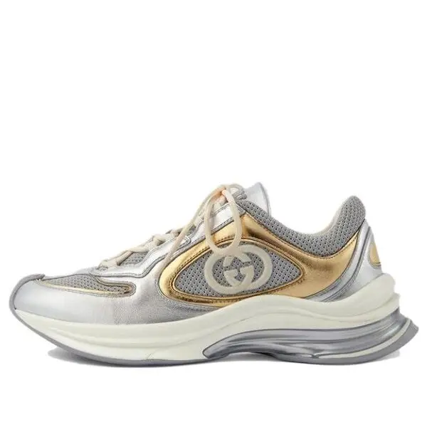 Gucci Run Sneaker Metallic Leather - Silver