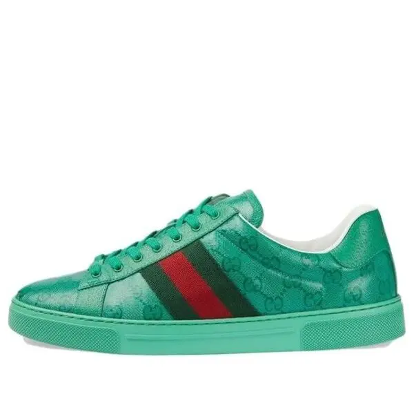 Gucci Ace Gg Crystal Canvas Sneakers - Green