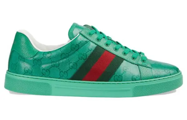 Gucci Ace Gg Crystal Canvas Sneakers - Green