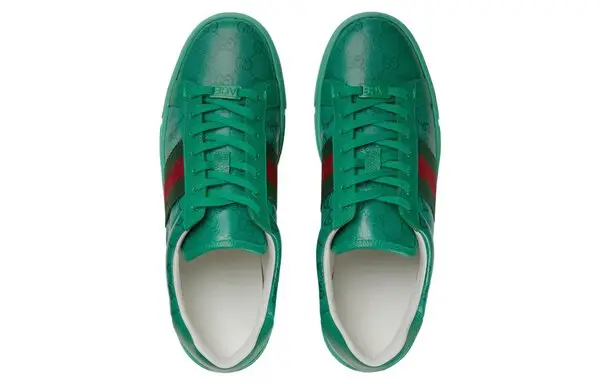 Gucci Ace Gg Crystal Canvas Sneakers - Green