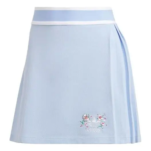 Adidas Originals Pleated Floral Skirt - Pink/blue