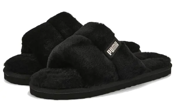 PUMA Fluff Solo Slippers - Black