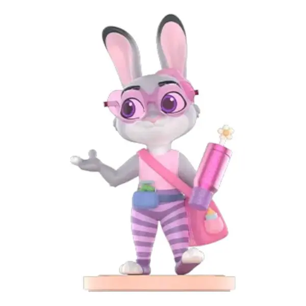 POP MART Disney Zootopia Next Adventure "bling Bling Judy" Figure - Pink