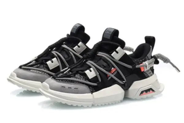 LI-NING Titan X 2019 New York Fashion Week Lace-up Sneakers - Black/white