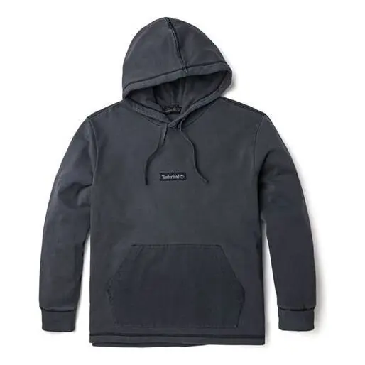 Timberland Mixed Media Garment Dye Hoodie - Grey/black