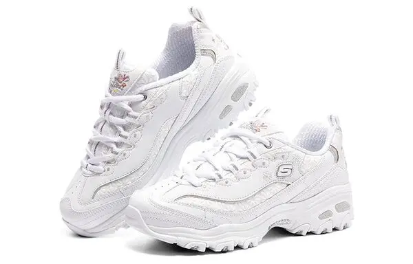 Sketchers D'lites 1.0 Low Top Sneakers - White