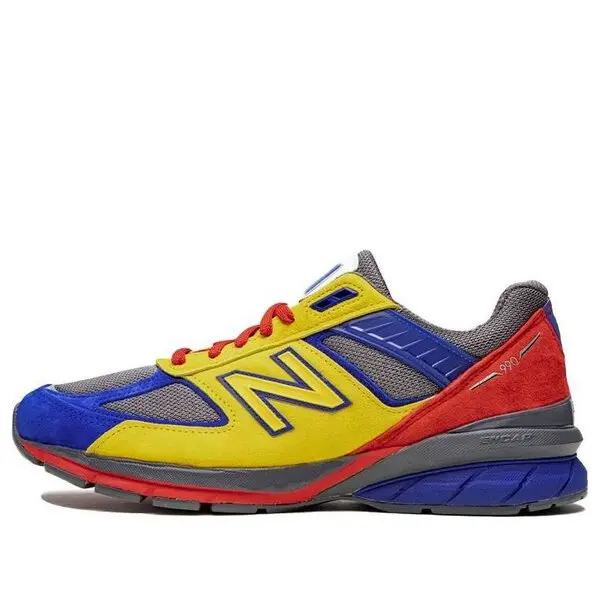 NEW BALANCE X Shoe City 990v5 "gray Yellow Blue - Gray/yellow/blue