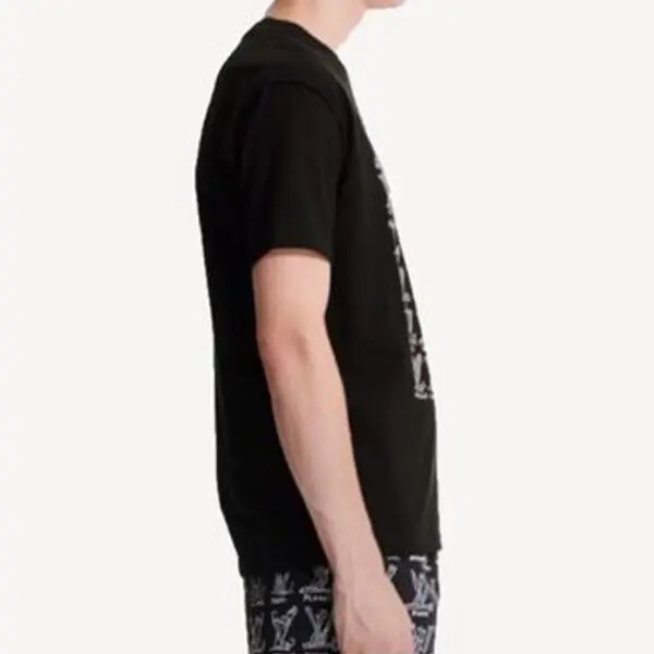 LOUIS VUITTON Logo Printing Round Neck Short Sleeve