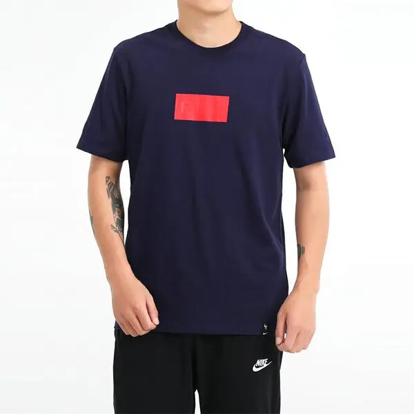 Nike As Fff Nk Tee Travel Blackened Blue - Black/blue