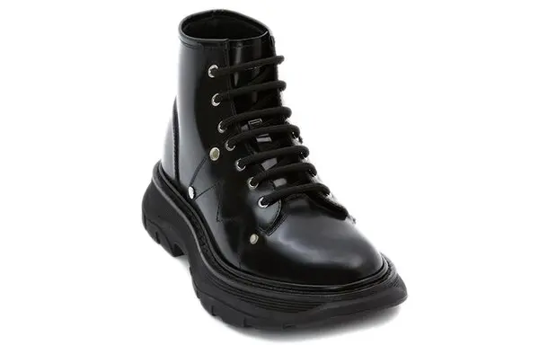 Alexander McQueen Leather Studded Ankle Boots
