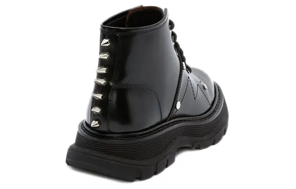 Alexander McQueen Leather Studded Ankle Boots