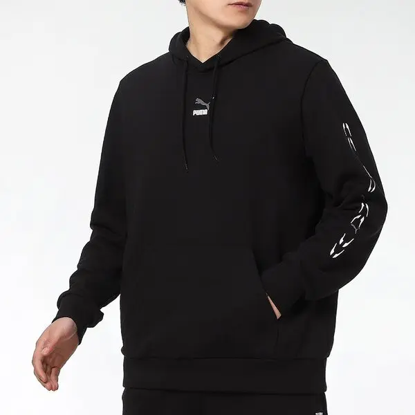 PUMA Graphic Hoodie - Black/white