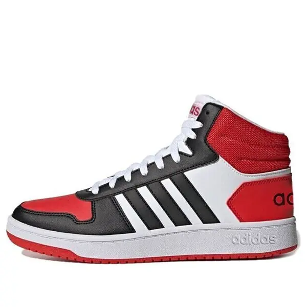 Adidas Hoops 2.0 Mid Sneakers - Black/red