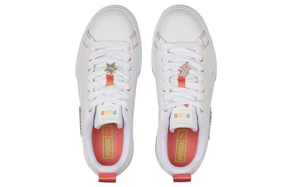 PUMA Mayze Pierced White Multi Sneakers - White/red