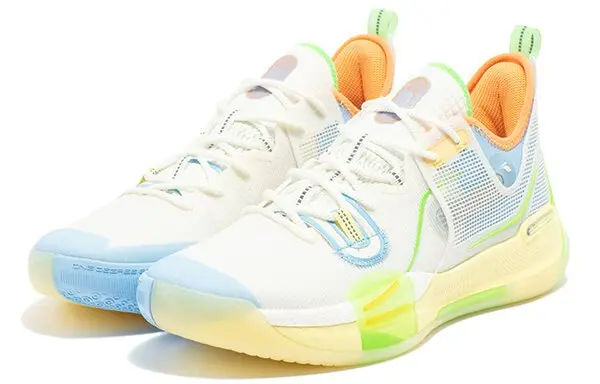 361 DEGREES Burning Force Iso Athletic Sneakers - White/blue/green