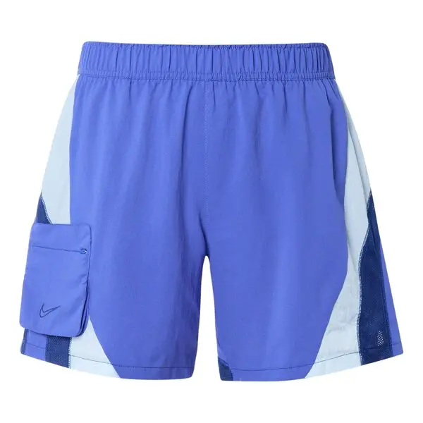 Nike Loose Fit Paneled Sports Training Shorts With Big Pocket - Blue
