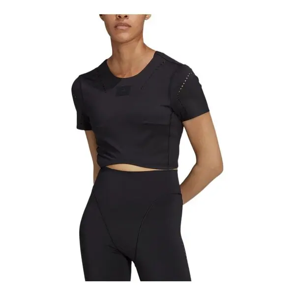 Adidas Solid Active Crop Top Asia Sizing - Black