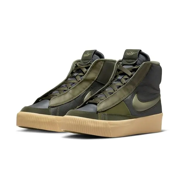 Nike Blazer Mid Victory Sequoia High Top Sneakers - Olive Green