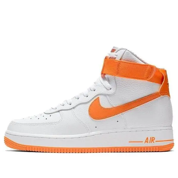 Nike Force 1 High Top Sneakers - White/orange
