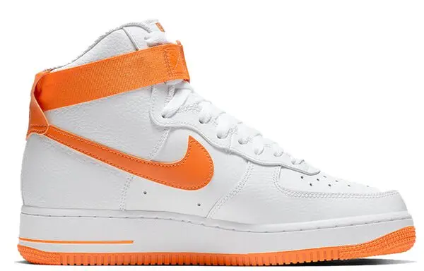 Nike Force 1 High Top Sneakers - White/orange