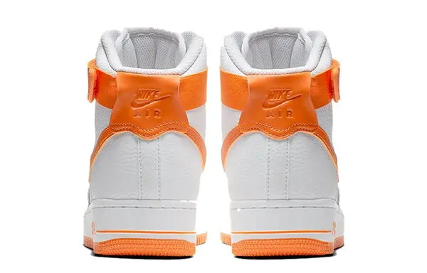 Nike Force 1 High Top Sneakers - White/orange