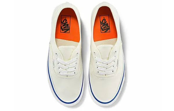 VANS Authentic 44 Deck Dx Retro Casual Skateboarding Shoes - White/blue