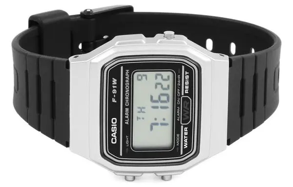Casio Digital Watch With Water Resistance - Black/silver