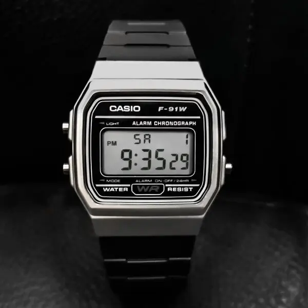 Casio Digital Watch With Water Resistance - Black/silver