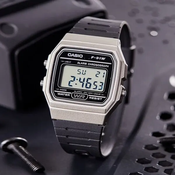 Casio Digital Watch With Water Resistance - Black/silver