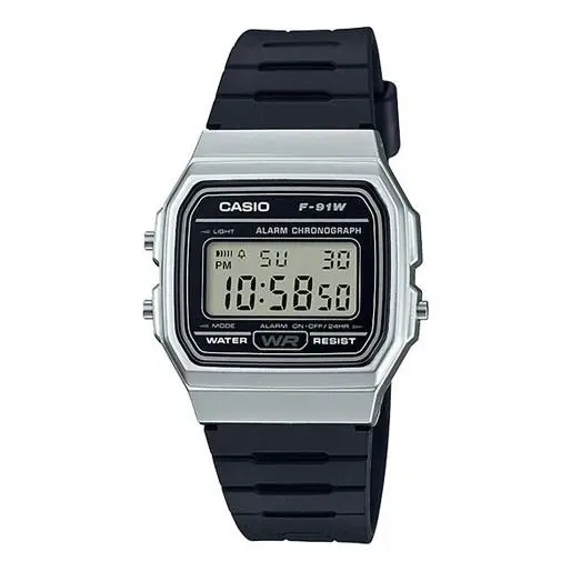 Casio Digital Watch With Water Resistance - Black/silver