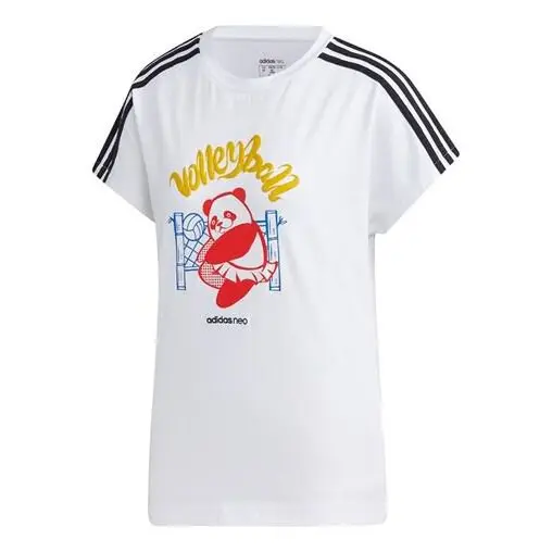 Adidas Neo Panda Graphic Print T-shirt - White