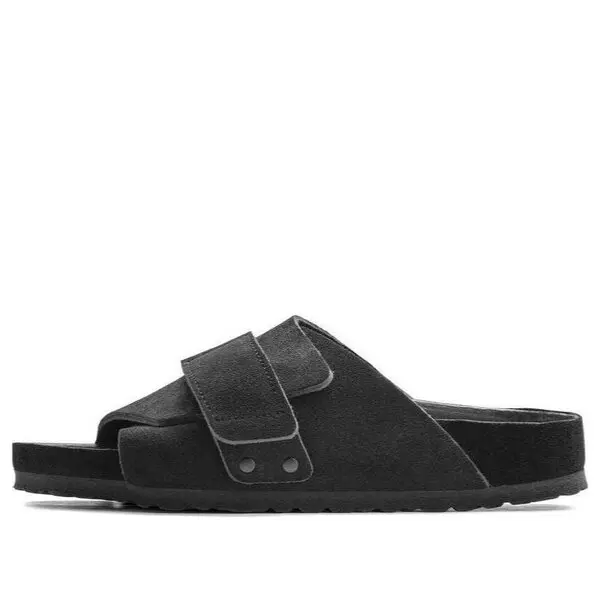 BIRKENSTOCK Kyoto Suede Leather Sandals - Black