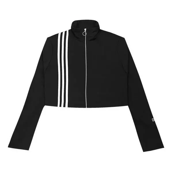 Adidas Originals Cropped Track Jacket - Black/white