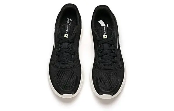 ANTA Running Series Knit Sneakers - Black/white