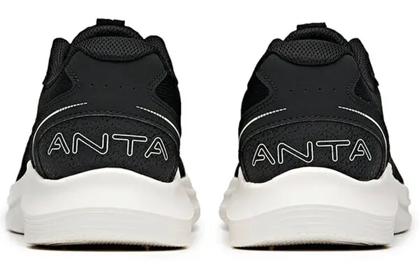 ANTA Running Series Knit Sneakers - Black/white