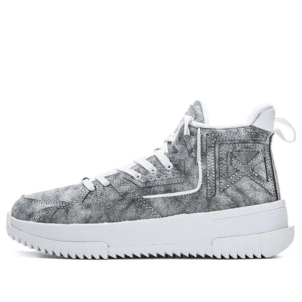 ANTA Going Crazy Leather Sneakers - Grey/white