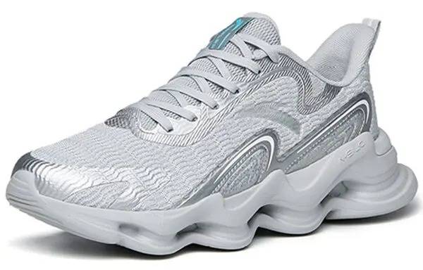 ANTA Silver Grey" Athletic Sneakers - Silver/grey