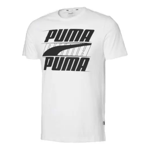 PUMA Round Neck Short Sleeve Rebel Basic - White